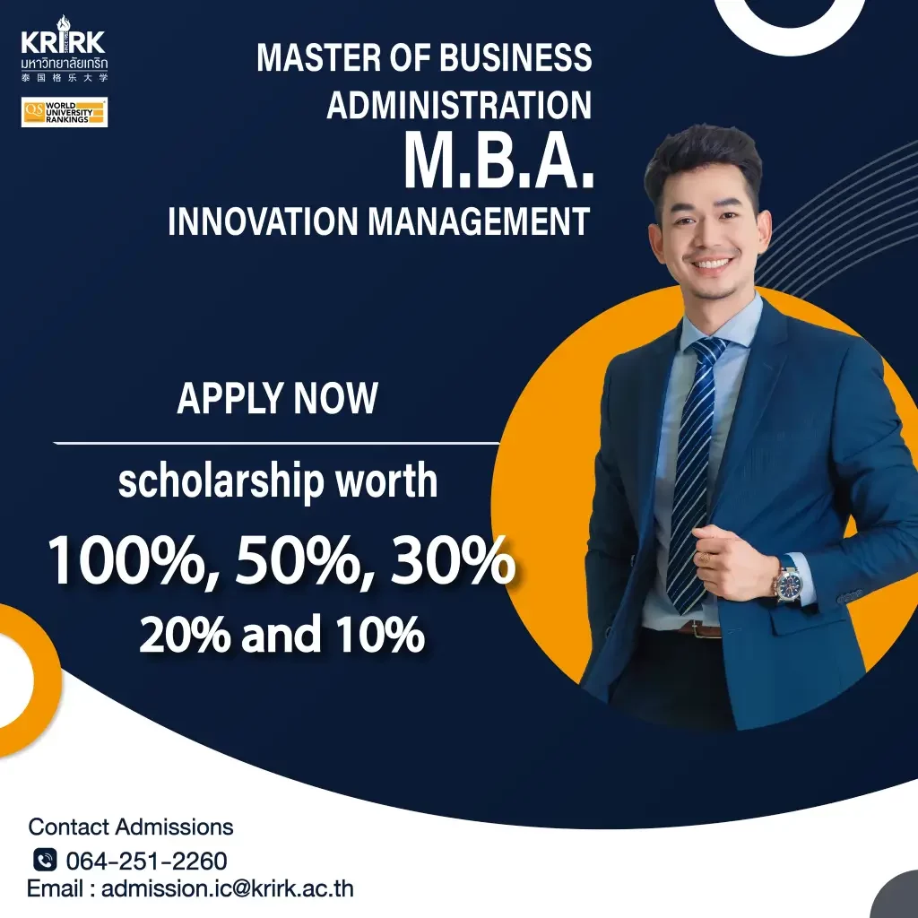 Krirk University offer #MBA in Innovation Management. #International ...